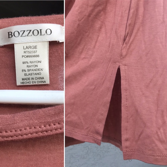 Bozzolo | Tops | Soft Blush Colored Strappy Tee | Poshmark
